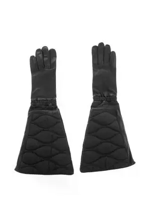 ARISTIDE NAJEAN Opera Quilted Leather Gloves - Black