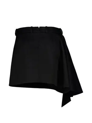 Givenchy Slashed Asymmetric Ruffled Mini Skirt