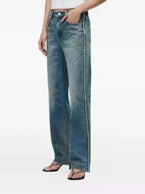 Alexander Wang Embellished Chain Straight Jeans
