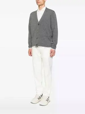 Eleventy Contrast-trim Cardigan