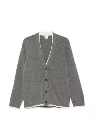 Eleventy Contrast Trim V-neck Cardigan