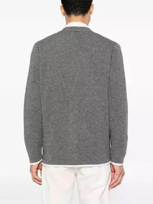 Eleventy Contrast Trim V-neck Cardigan