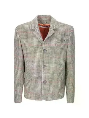 GOLDEN GOOSE Journey Prince Of Wales Check Jacket - Neutrals
