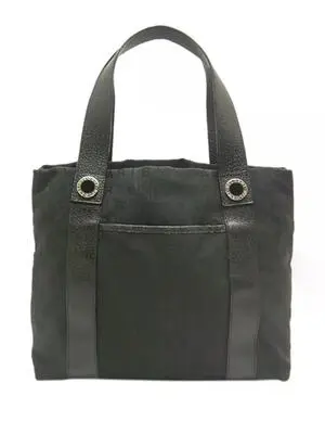 BVLGARI 1990-2010 Logomania Canvas Tote Bag - Black