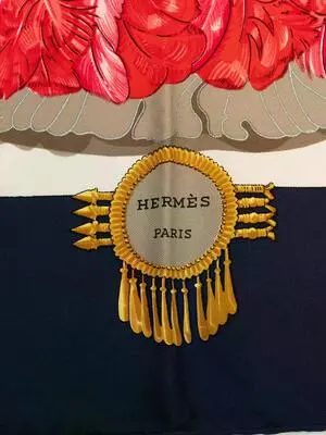 Hermès 20th Century Mexique Silk Scarf 90 Scarves - Blue