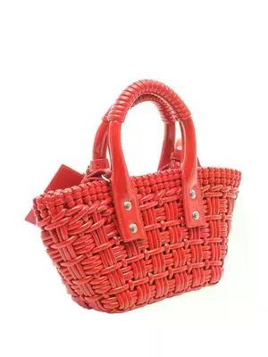 Balenciaga 2018-2026 Faux Leather Bistro Panier Xxs Satchel - Red