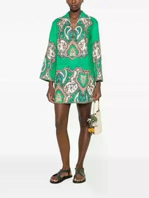 ALEMAIS Porter Paisley-print Mini Dress