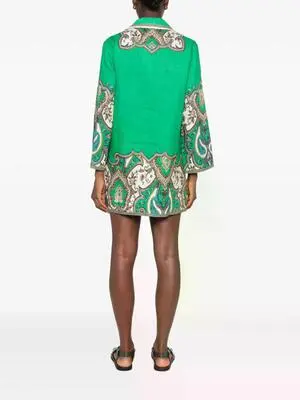 ALEMAIS Porter Paisley-print Mini Dress
