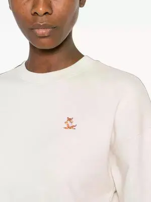Maison Kitsuné Chillax Fox-patch Sweater - Neutrals
