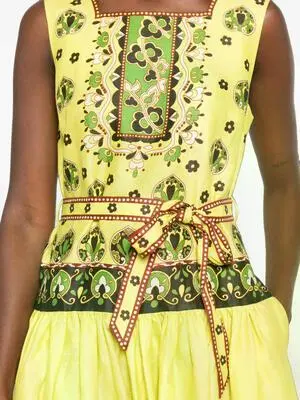 ALEMAIS Bridgete Graphic-print Midi Dress