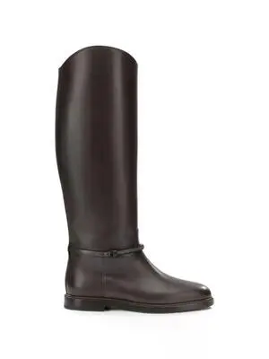 Brunello Cucinelli Monili-embellished Leather Boots - Brown