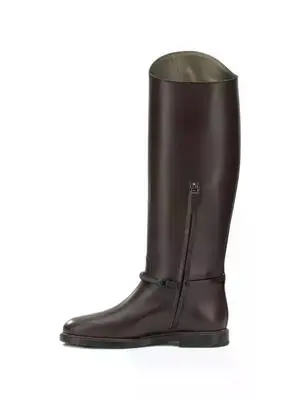Brunello Cucinelli Monili-embellished Leather Boots