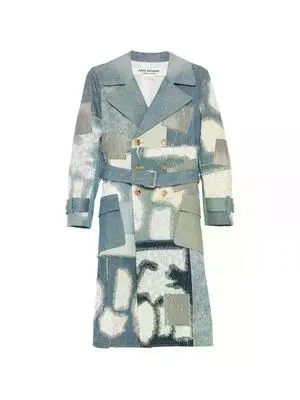 Junya Watanabe Lace Patchwork Denim Trench Coat