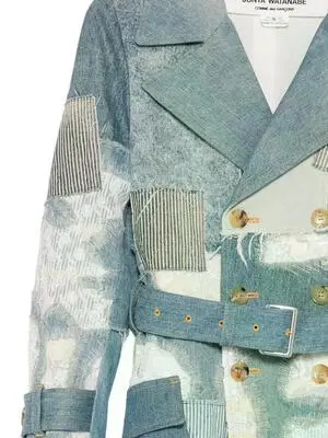 Junya Watanabe Lace Patchwork Denim Trench Coat