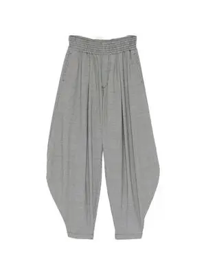 Comme Des Garçons Houndstooth-pattern Balloon Trousers - Black