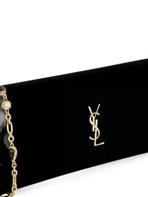 Saint Laurent Kate Velvet Clutch Bag