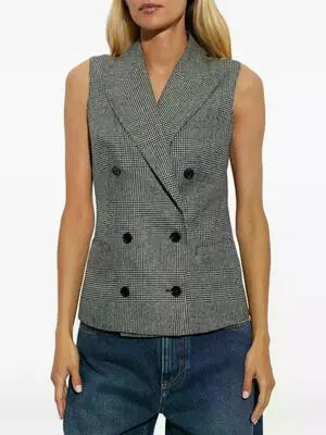 Dolce & Gabbana Vest In Glen Plaid Flannel