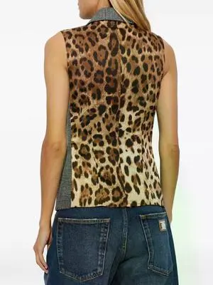 Dolce & Gabbana Vest In Glen Plaid Flannel
