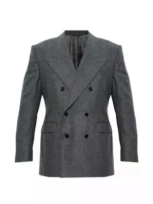 Dolce & Gabbana Double-breasted Wool Blazer - Grey