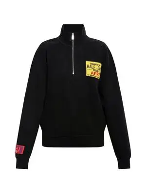 Dsquared2 Patch-detail Quarter-zip Sweatshirt - Black