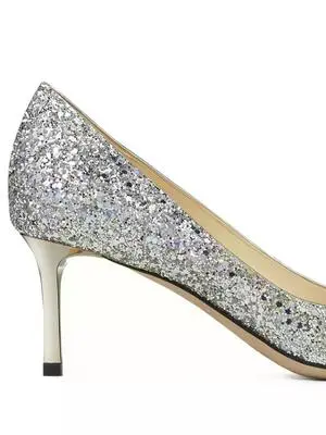 JIMMY CHOO Romy Glitter-effect Pumps