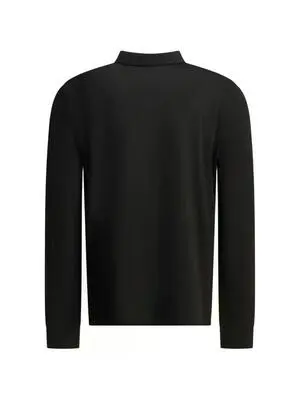 C.P. COMPANY Stretch Piquet Long Sleeve Zip Polo