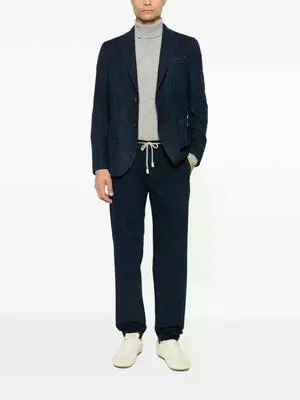 Eleventy Drawstring-fastening Trousers - Blue