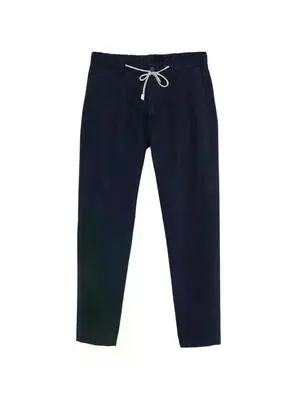 Eleventy Navy Drawstring Trousers - Blue