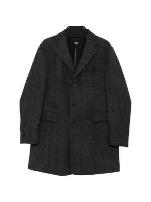 Corneliani Herringbone Single-breasted Coat - Grey