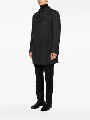Corneliani Herringbone Single-breasted Coat