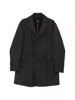 Corneliani Single-breasted Herringbone Coat - Grey