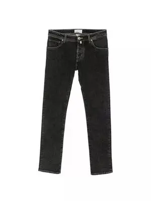 Jacob Cohen Black Wash Bottoms For Men