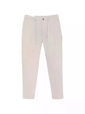 Eleventy Drawstring Pleated Trousers - Neutrals