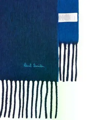 Paul Smith Signature Stripe Cashmere Scarf - Blue