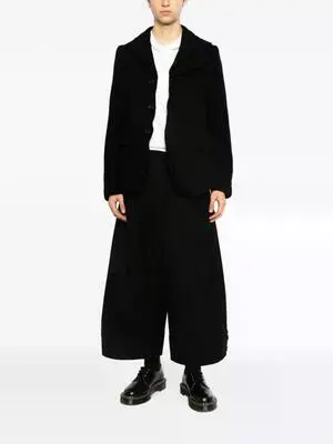Comme Des Garçons Layered Button-fastening Blazer - Black