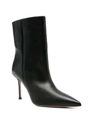 AQUAZZURA Pointed-toe Stiletto-heel Ankle Boots - Black