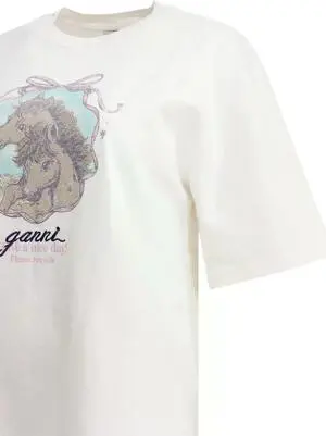 GANNI T-shirt With Horses