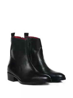 GIULIANO GALIANO Simon Leather Ankle Boots - Black