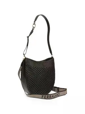 FERRAGAMO Woven Leather Shoulder Bag