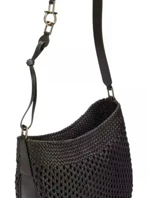 FERRAGAMO Woven Leather Shoulder Bag