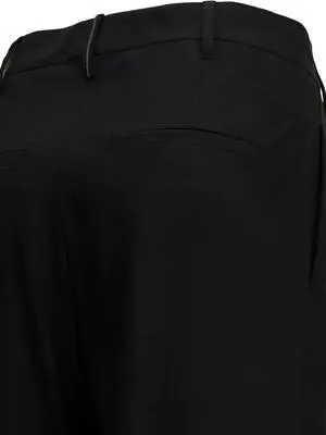 Brunello Cucinelli Tropical Luxury Wool Slouchy Trousers With Monili