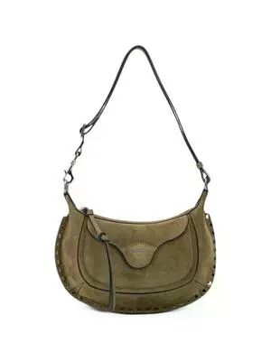 Isabel Marant Étoile Stud-embellished Suede Shoulder Bag - Green