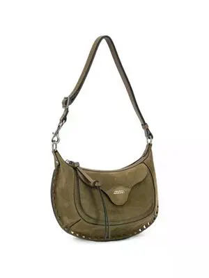 Isabel Marant Étoile Stud-embellished Suede Shoulder Bag - Green