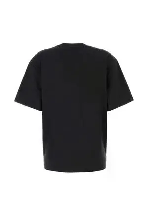 GANNI Graphic Print Cotton T-shirt - Black