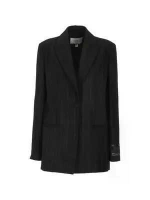 Off-White Pinstripe-pattern Single-breasted Blazer - Black