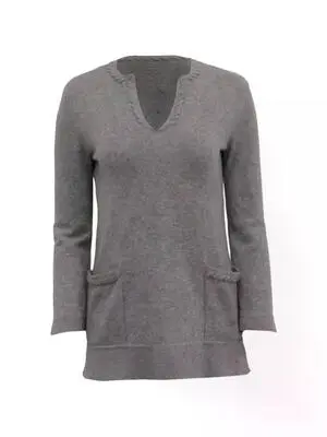 Tory Burch Sayre Pocket Sweater - Grey