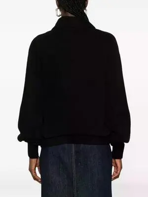 Khaite Overlapping-collar Saddle-shoulder Sweater