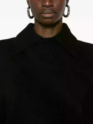 Khaite Overlapping-collar Saddle-shoulder Sweater