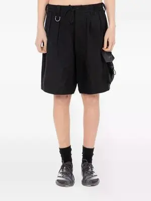 Y3 Logo-print Cargo Shorts - Black