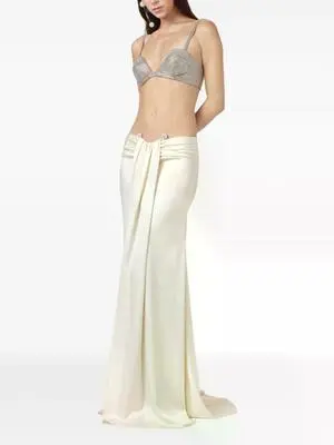 Giuseppe Di Morabito Draped Crystal-embellished Maxi Skirt